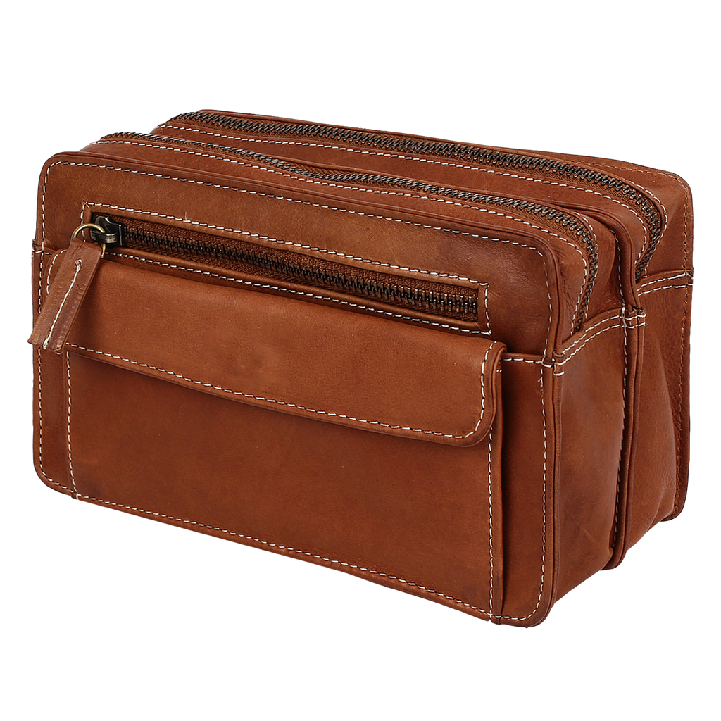 Men's Leather Hand Pouch Purse Wallet Clutch Wrist Bag - PNRCRAFTS